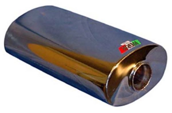 Stainless Steel Muffler 8″ x 5″ Oval x 14″ Long x 2″ In